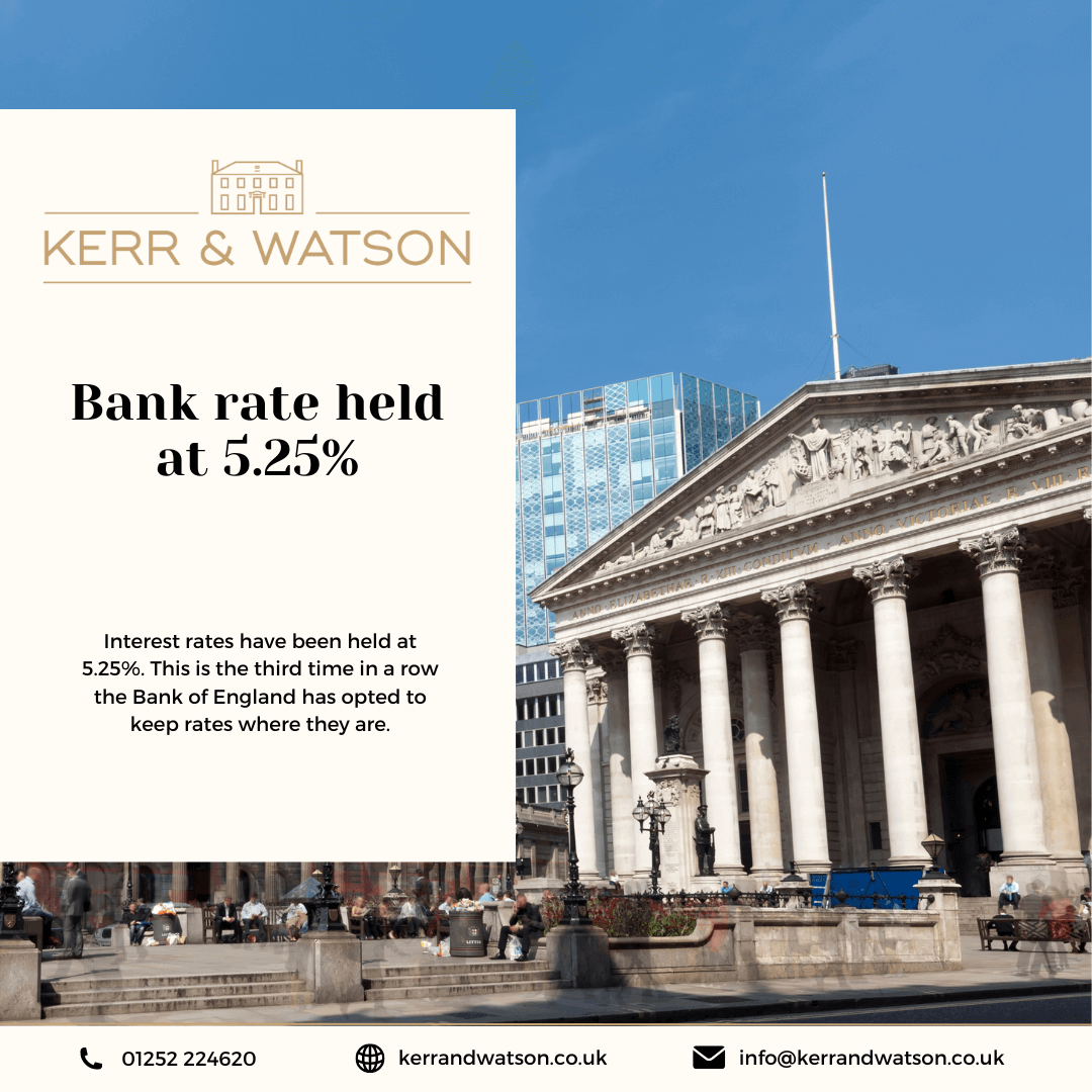 Bank Of England Base Rate - December 2023 | Kerr & Watson